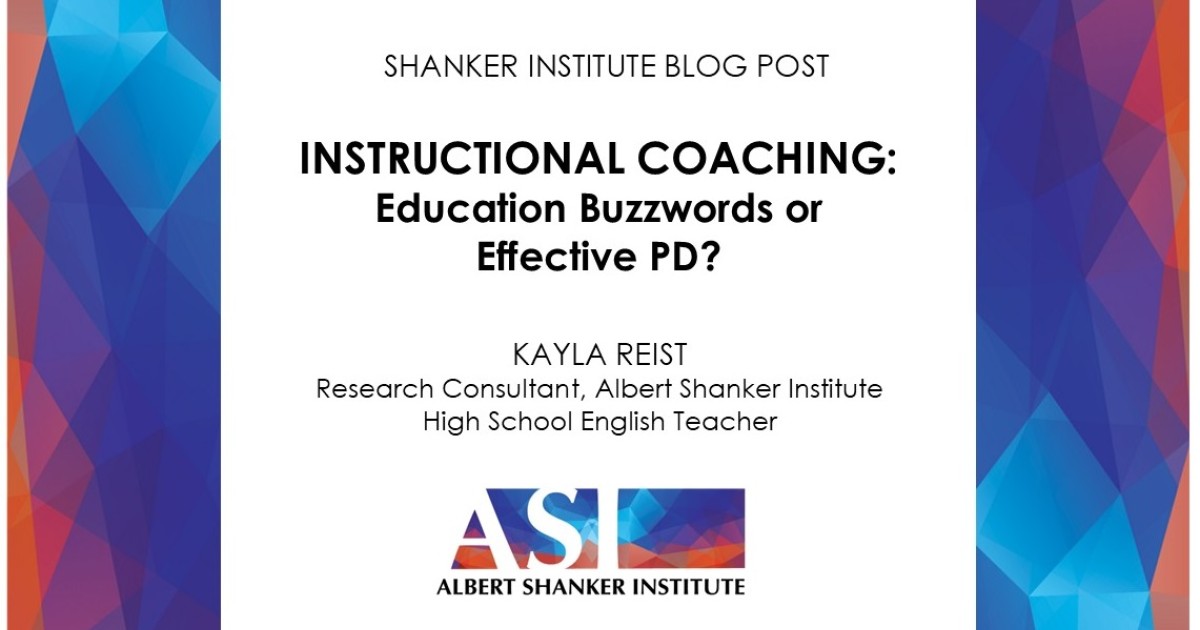 Instructional Coaching: Education Buzzwords or Effective PD? | Shanker ...