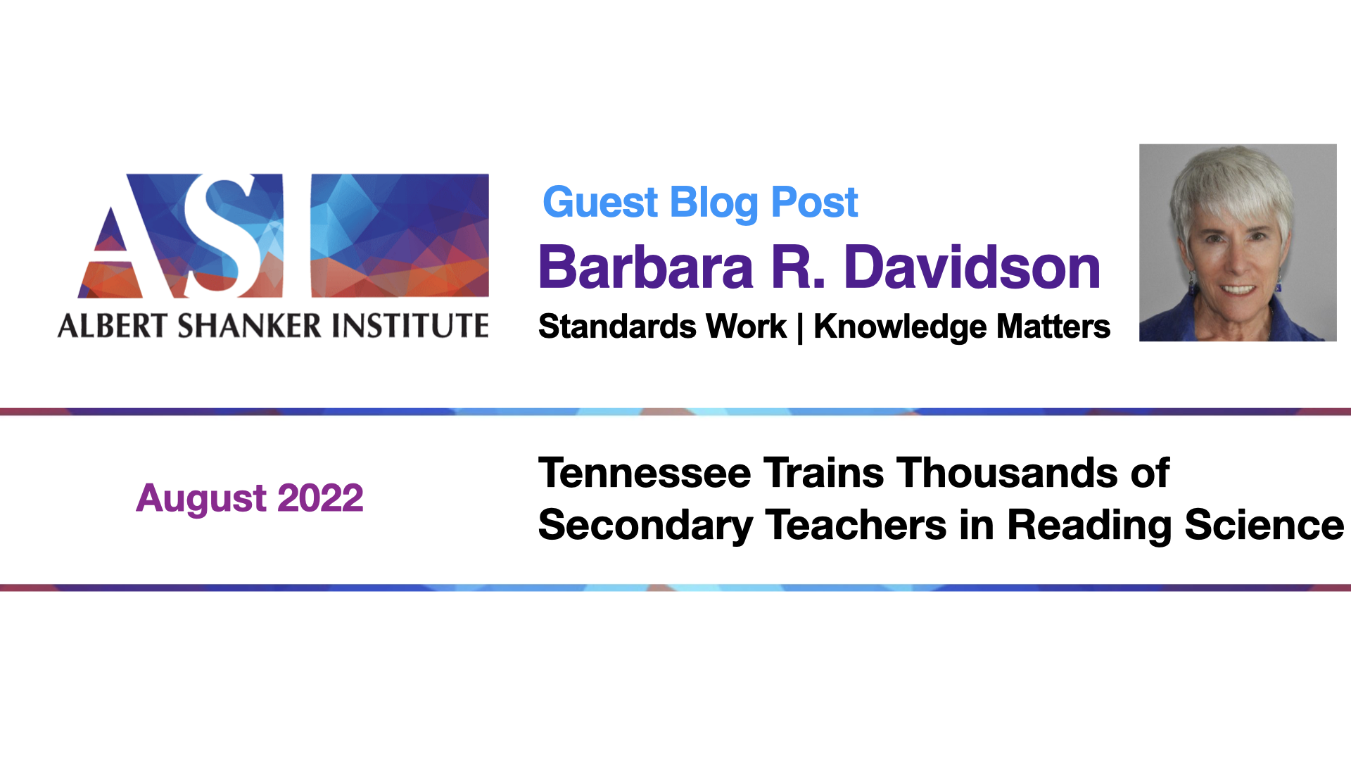 Tennessee Trains Thousands of Secondary Teachers in Reading Science ...
