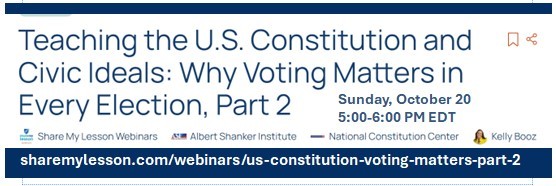 Teaching the U.S. Constitution and Civic Ideals: Why Voting Matters in ...
