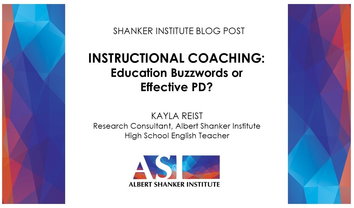 Instructional Coaching: Education Buzzwords or Effective PD? | Shanker ...