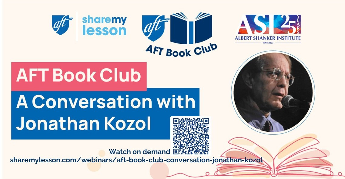 AFT/SML/ASI Book Club with Jonathan Kozol | Shanker Institute